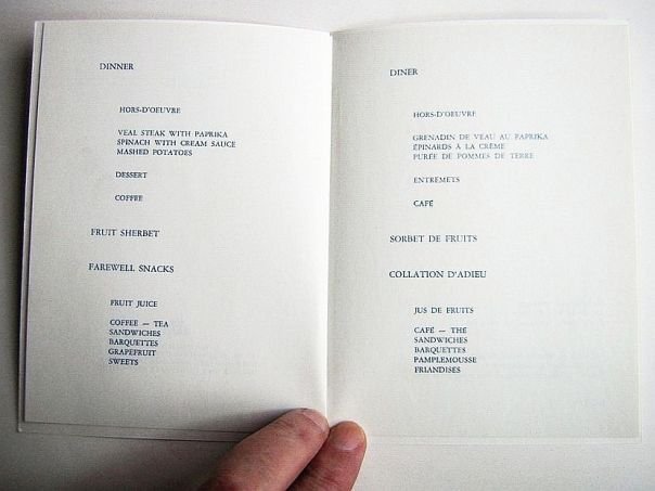 Economy class menu of KLM in 1962 – (8014), lowlands-collection